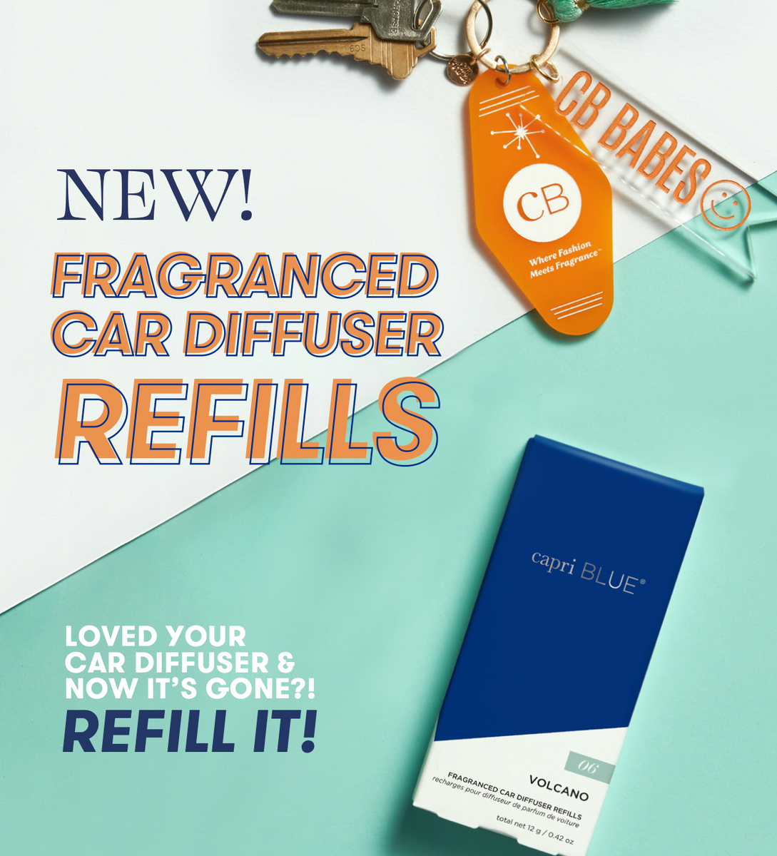 Volcano car diffuser refill – Poppies Gifts